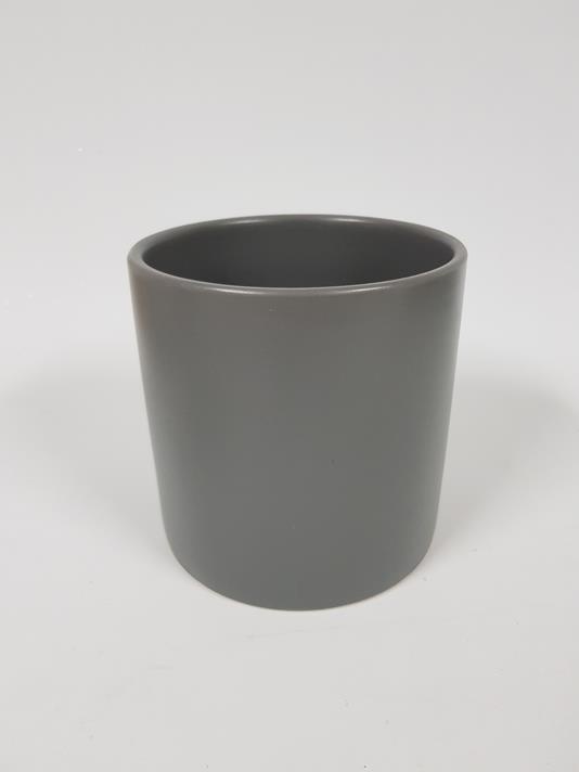 Grey Cylinder Ceramic Vase 13cm - Desflora