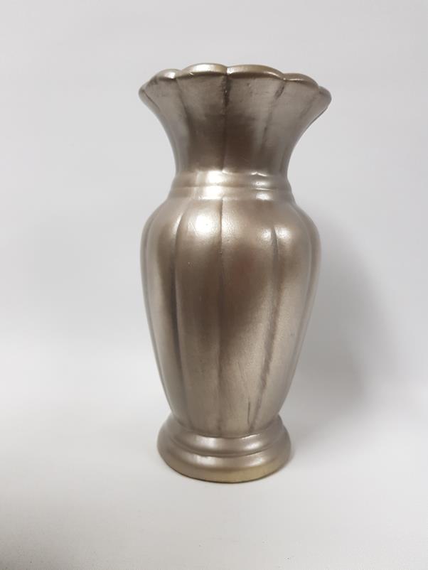 Champagne Silver Custom Vase 23cm - Desflora