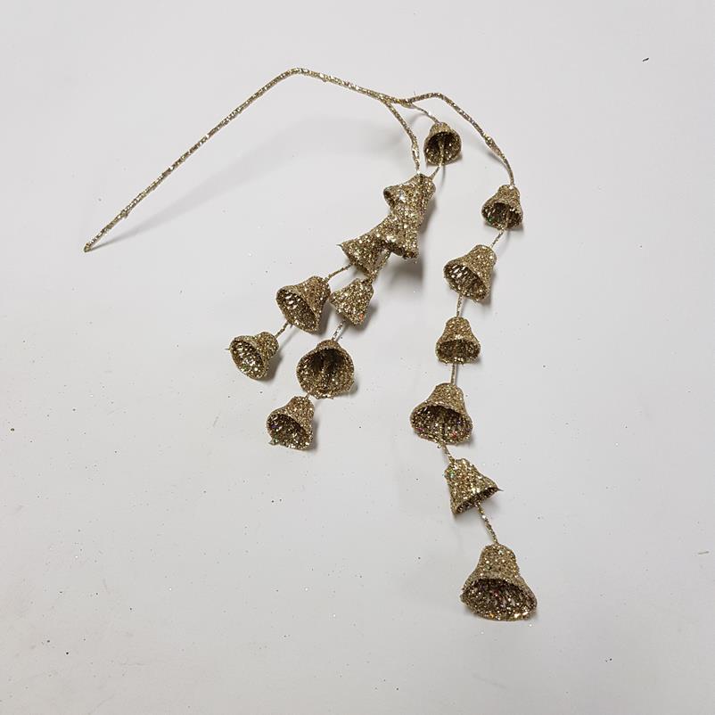 Hanging Glitter Bells 64cm - Desflora