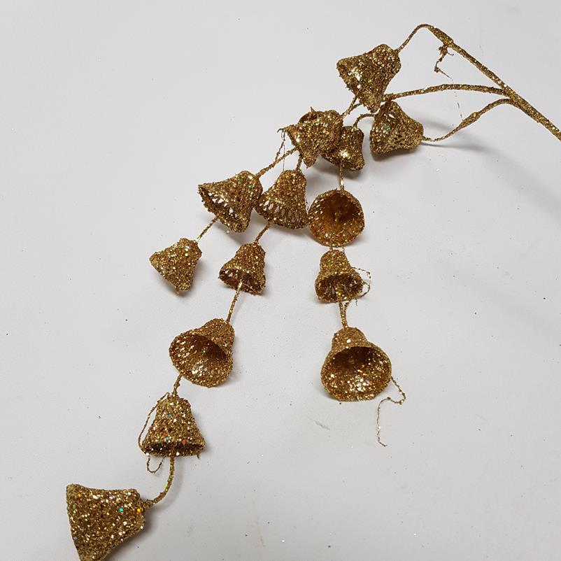 Hanging Glitter Bells 64cm - Desflora
