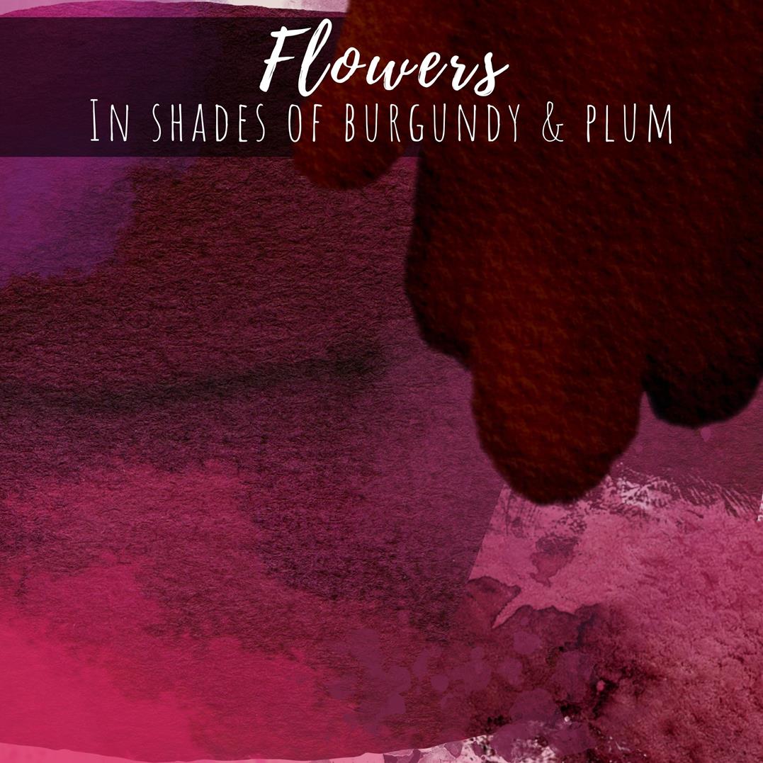 Artificial Flowers in Shades of Burgundy and Plum