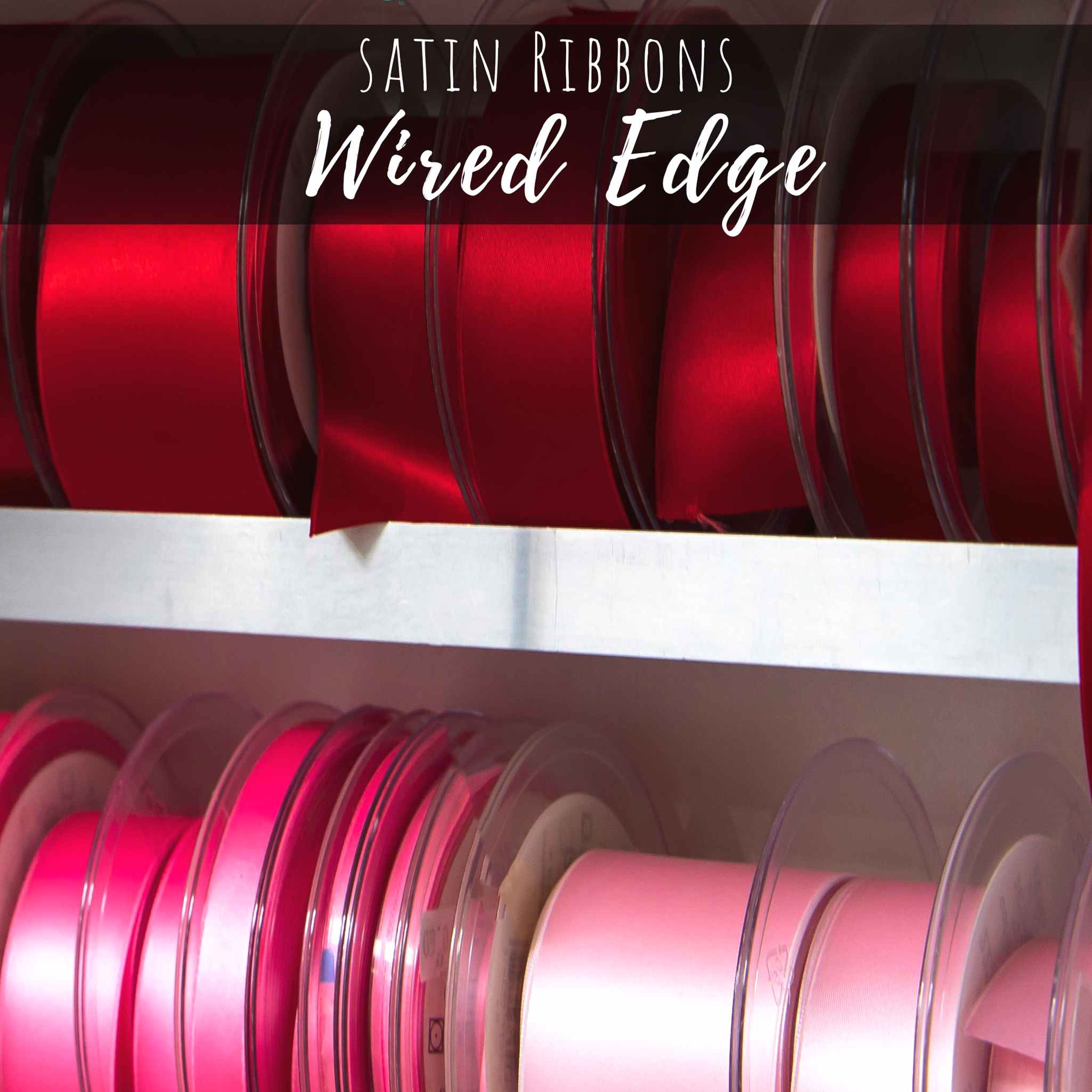 Wired edge satin Ribbon available Wholesale - Shipping Australia