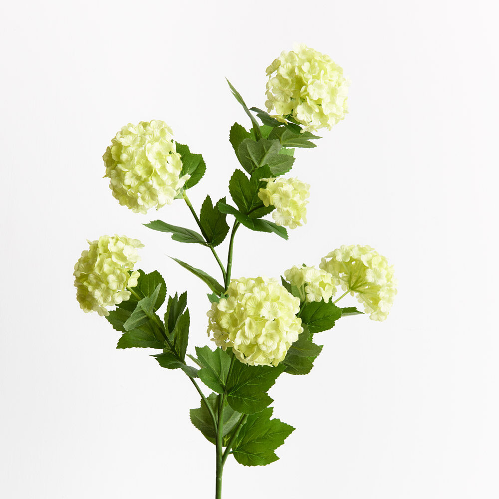 Artificial Snowball Flowers Green 78cm - Desflora