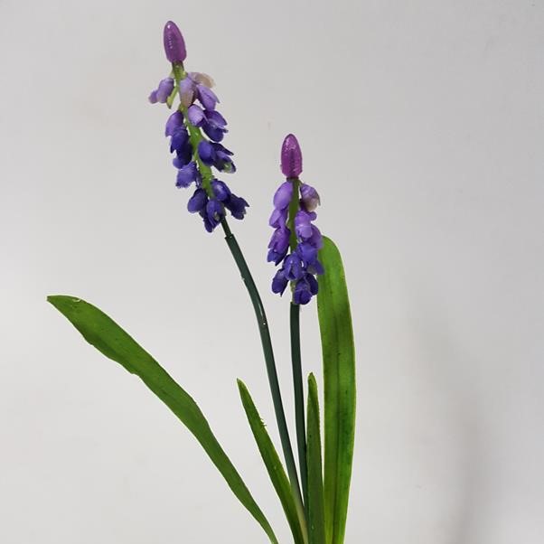 Artificial Mini Grape Hyacinth Purple 35cm - Desflora