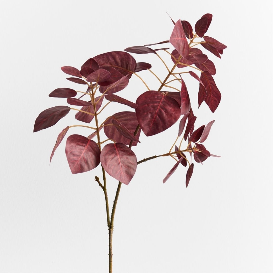 Artificial Smoke Bush Leaf Burgundy 75cm - Desflora