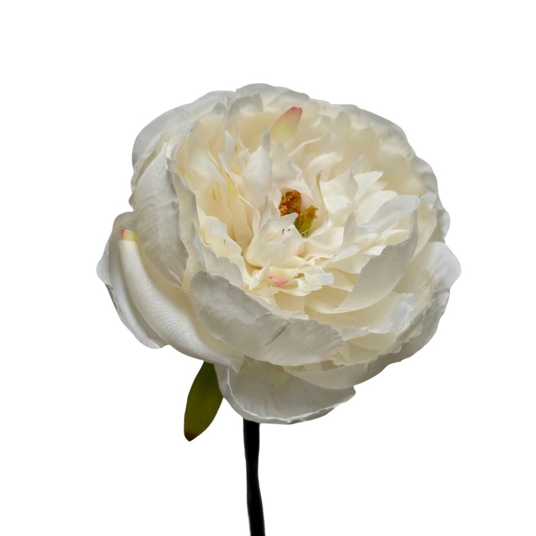 Artificial Peony Reeya Cream 35cm - Desflora