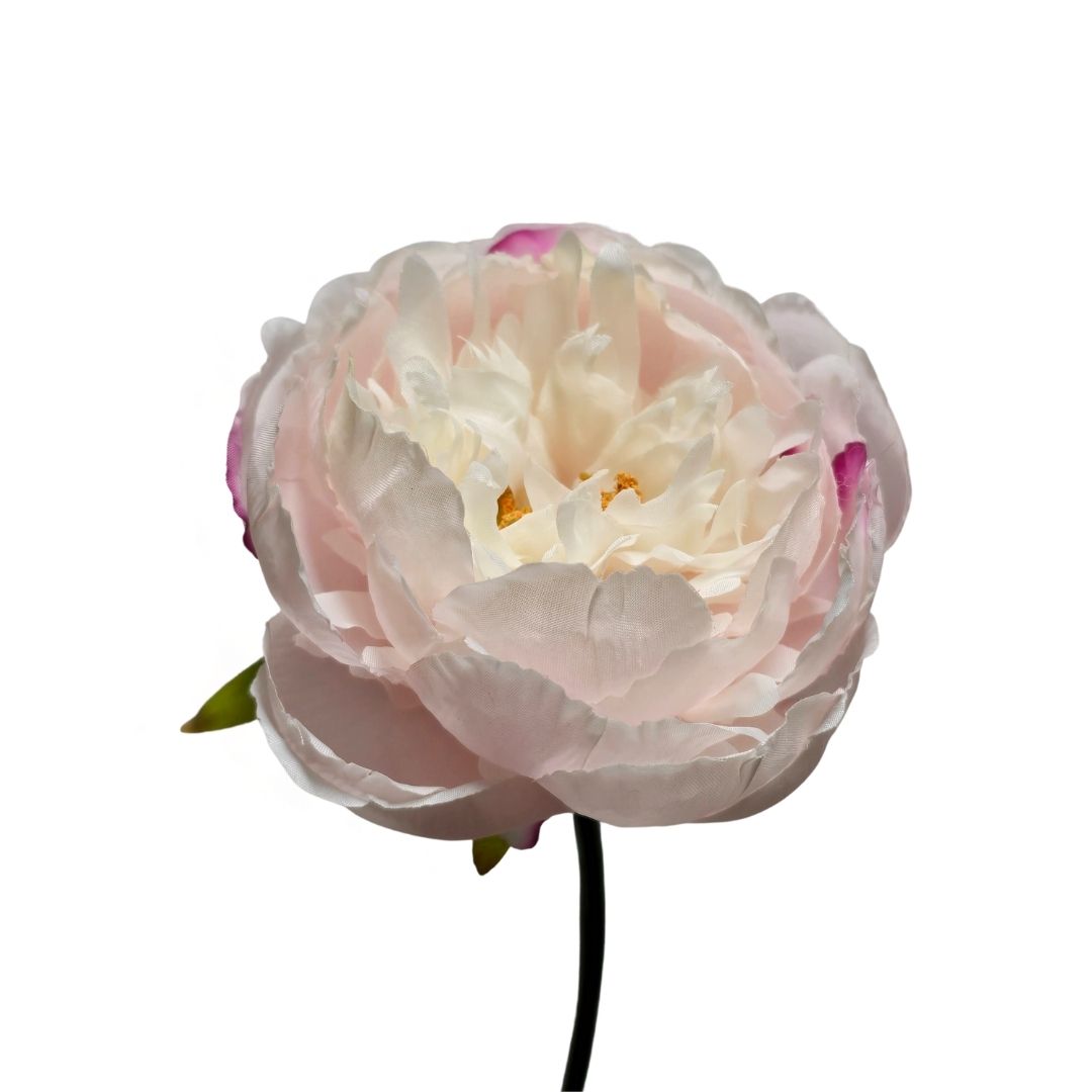 Artificial Peony Reeya Cream Pink 35cm - Desflora