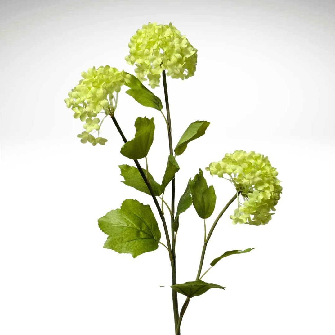 Artificial Snowball Spray Viburmum Green 61cm - Desflora