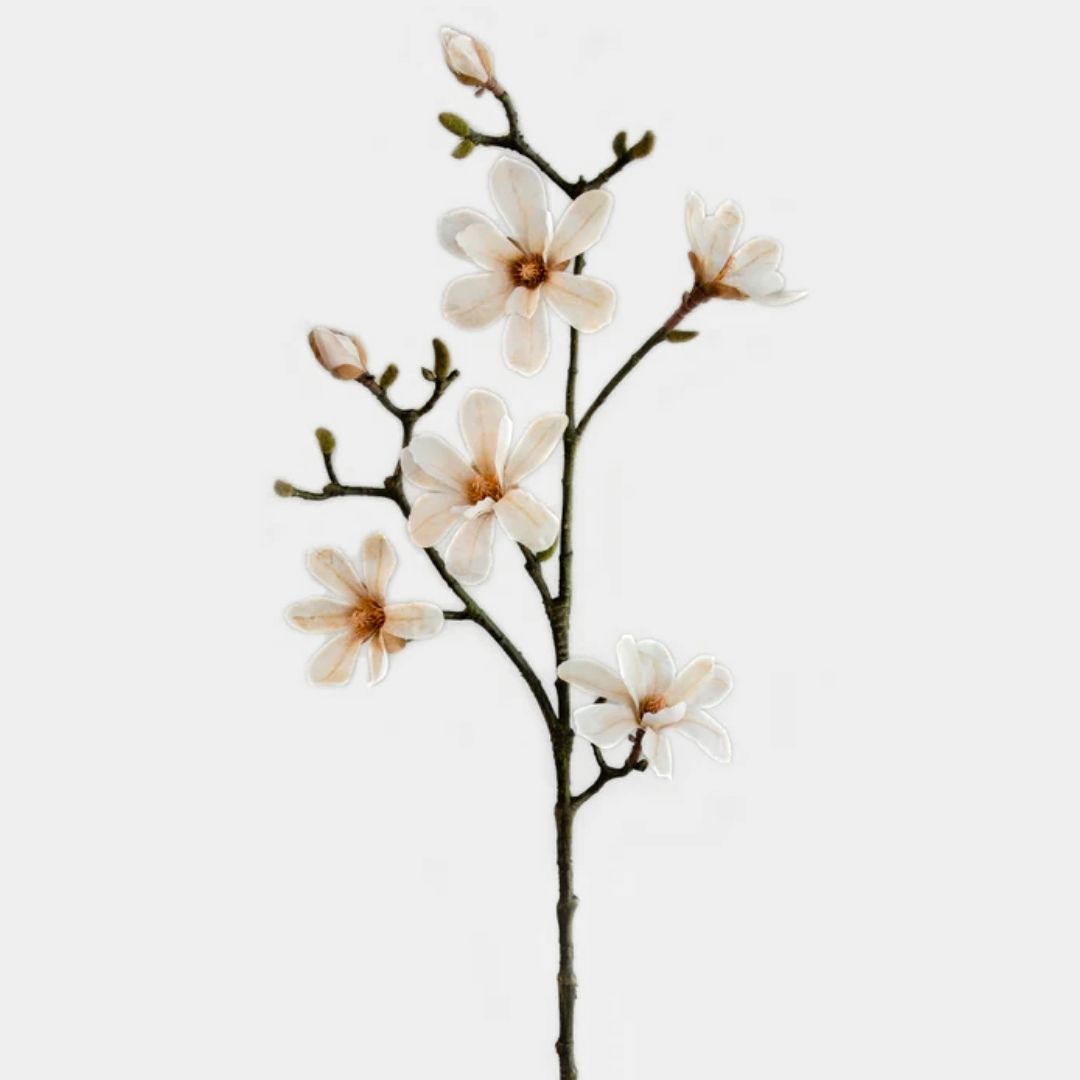 Artificial Magnolia Spray Cream 87cm - Desflora