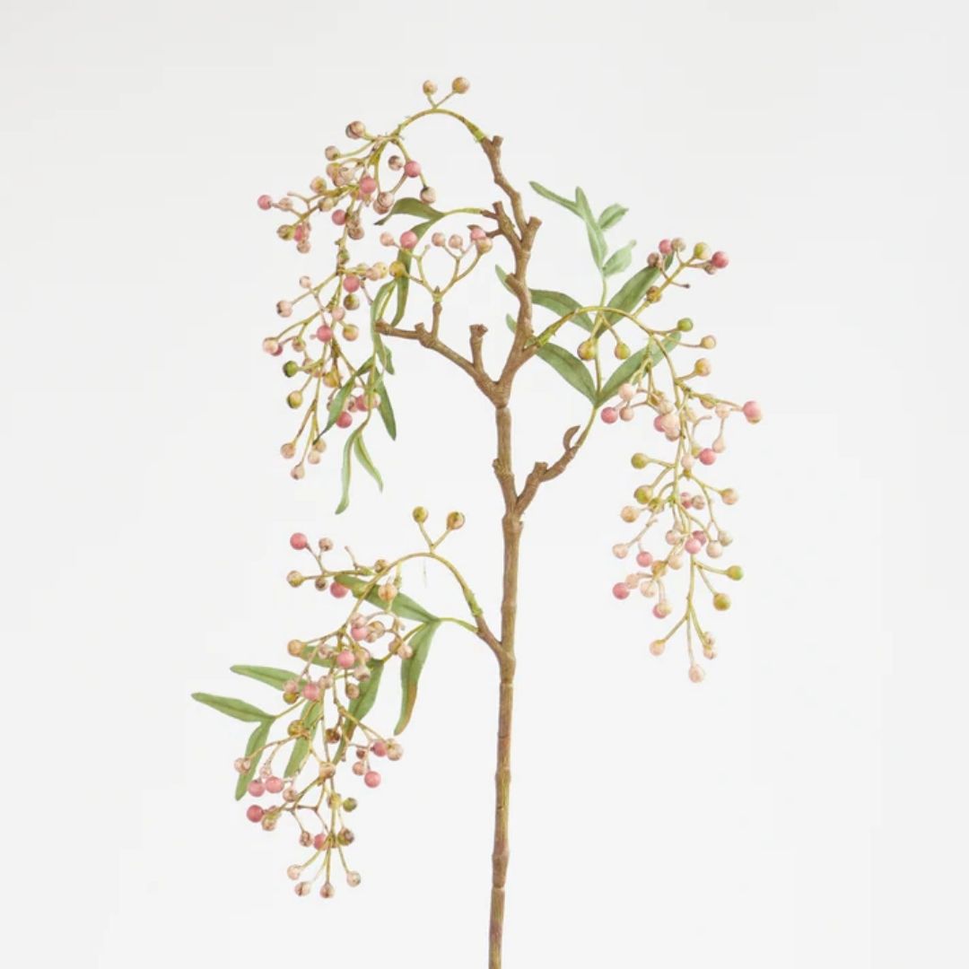 Artificial Peppercorn Spray Pink 85cm - Desflora