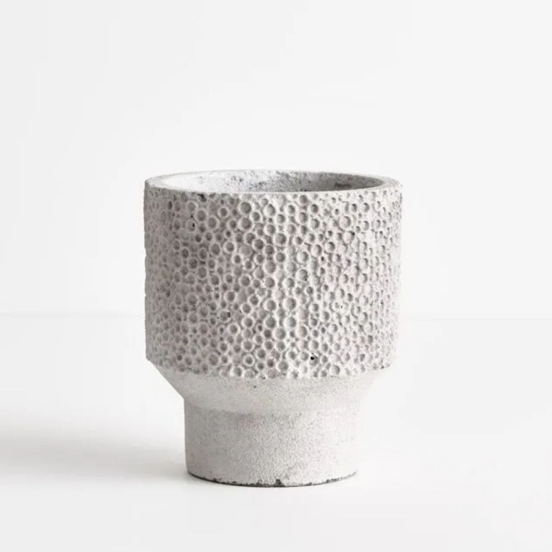 Vase Electra Stone Grey 16cm - Desflora