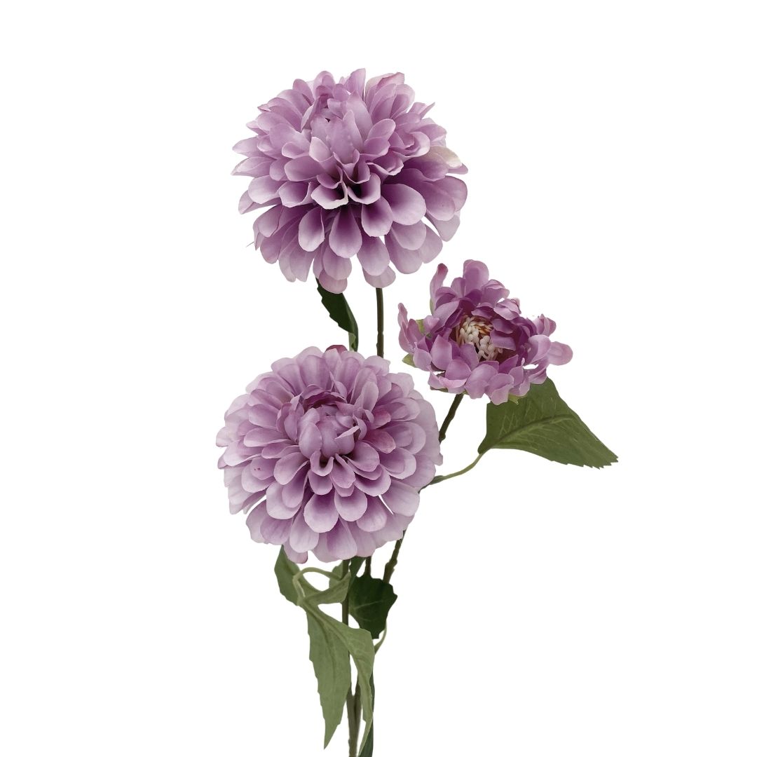 Artificial Dahlia Harpet 3H Purple 76cm - Desflora